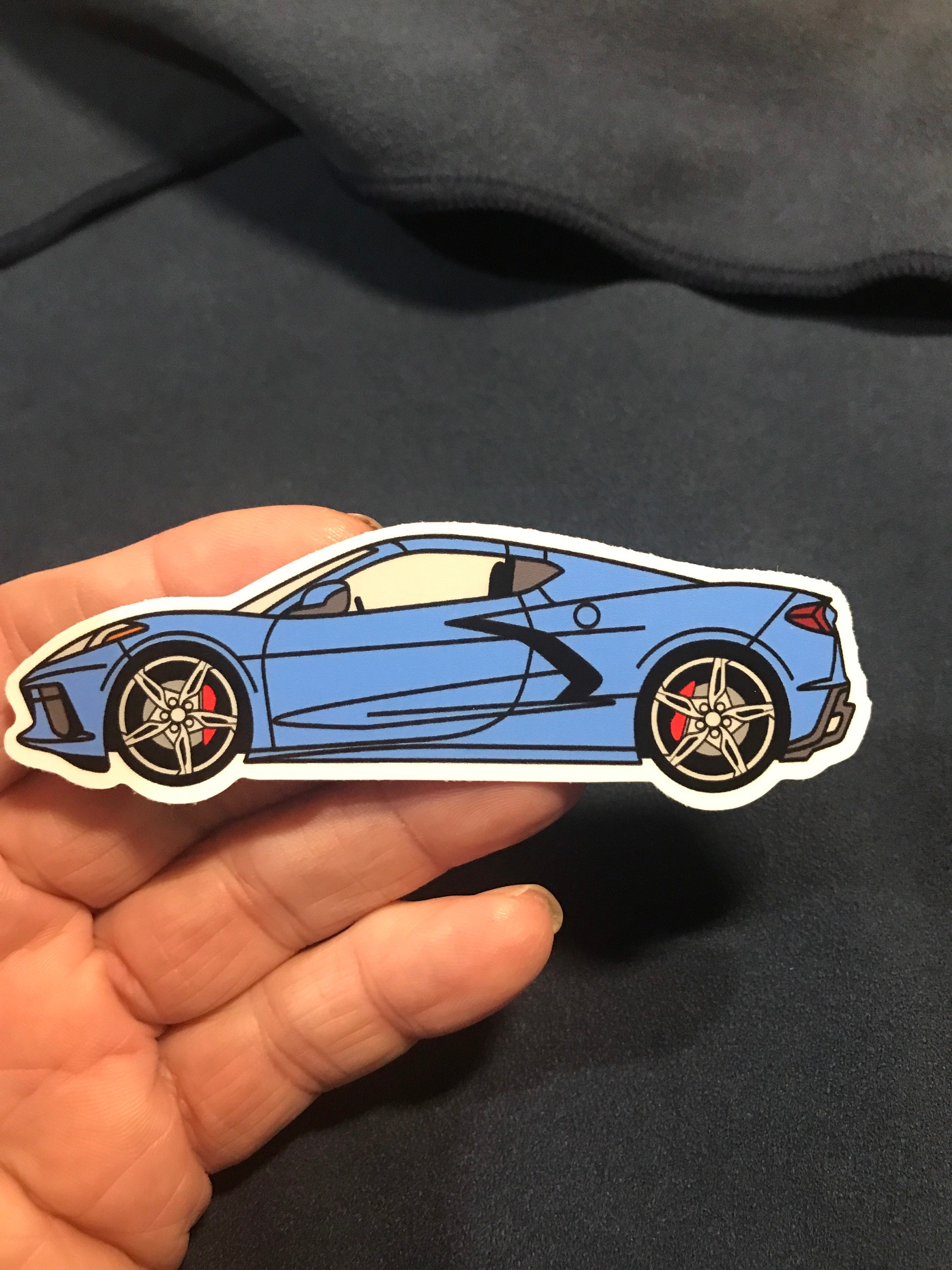 C8 STICKERS Corvette Stingray Red White & Blue - Etsy