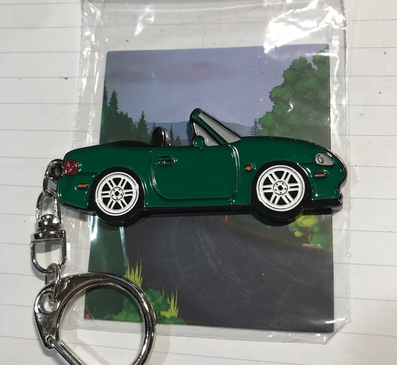 Mazda Miata NB MX5 Key Chain BRG British Racing Green Enamel - Etsy