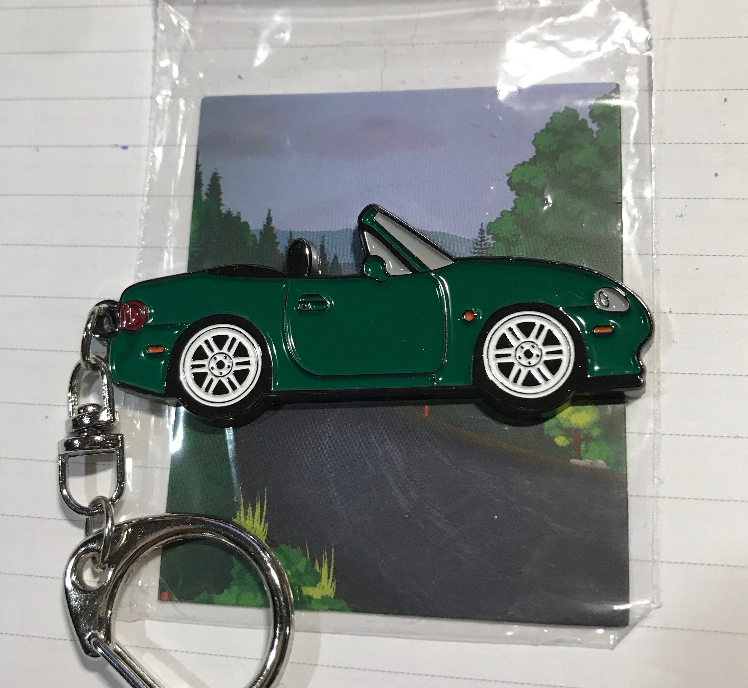 Mazda Miata NB MX5 Key Chain BRG British Racing Green Enamel - Etsy