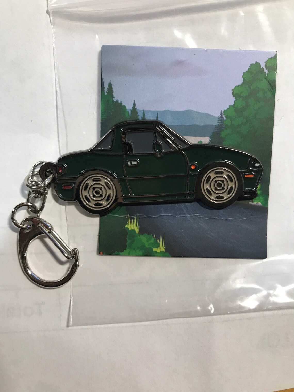 NA Miata MX5 BRG Hardtop keychain British Racing Green Auto | Etsy