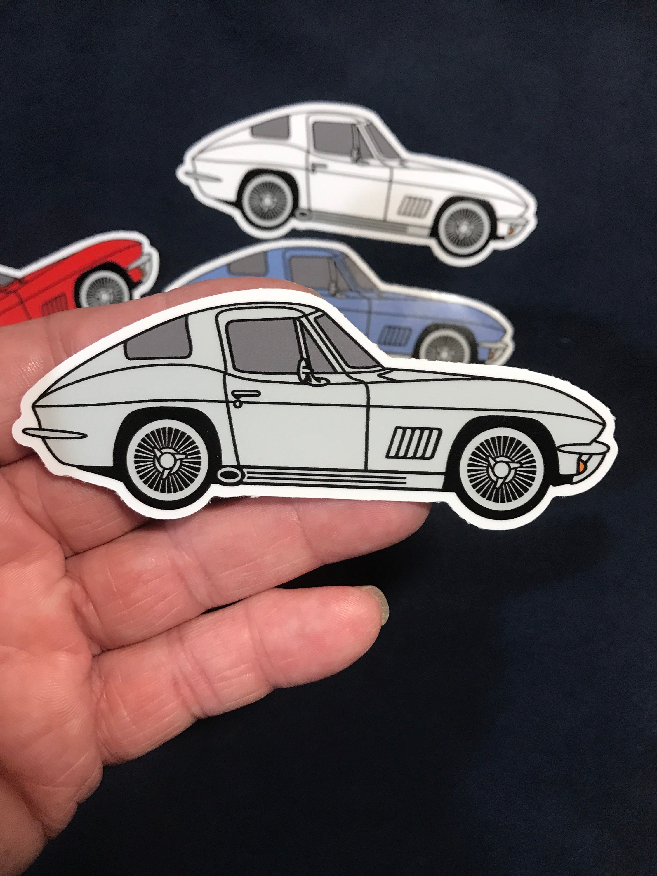 Corvette Stingray C2 STICKERS Coupe 5 Colors | Etsy