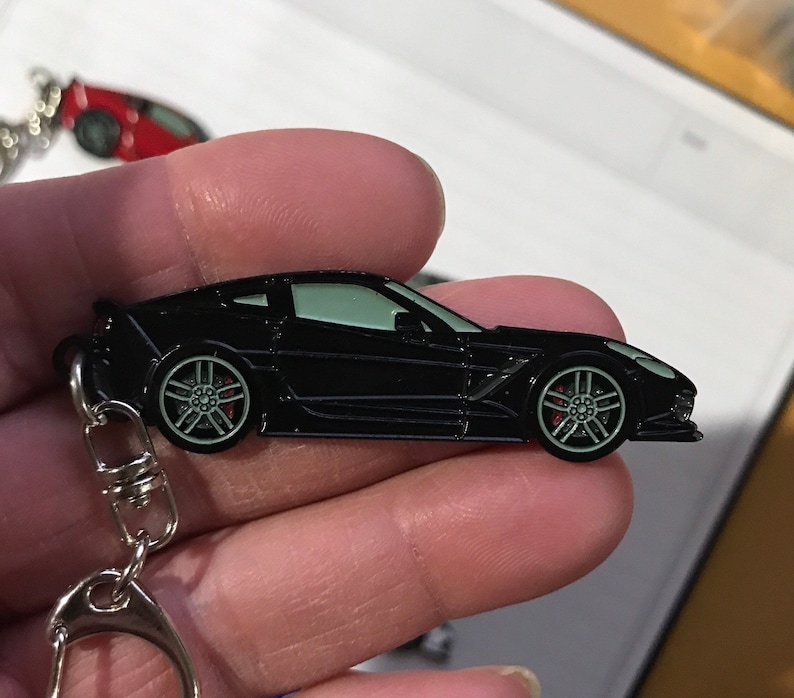 Corvette C7 Coupe Keychains 8 Colors Available Enamel on Metal | Etsy