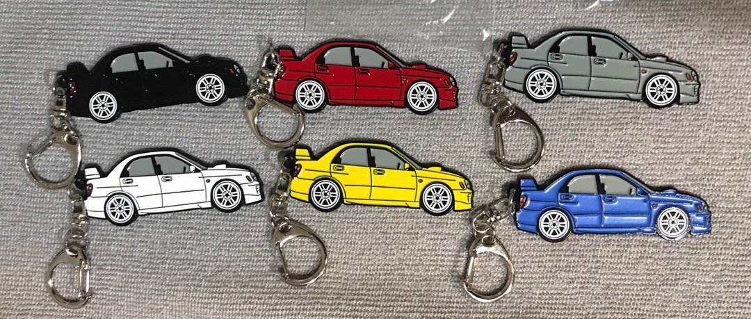Keychain FOR Subaru WRX Sti Bug Eye Enamel on Metal Keychains in 6 ...