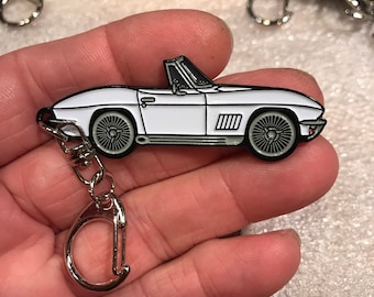 C2 corvette Baked Enamel Keychains BLACK convertible | Etsy