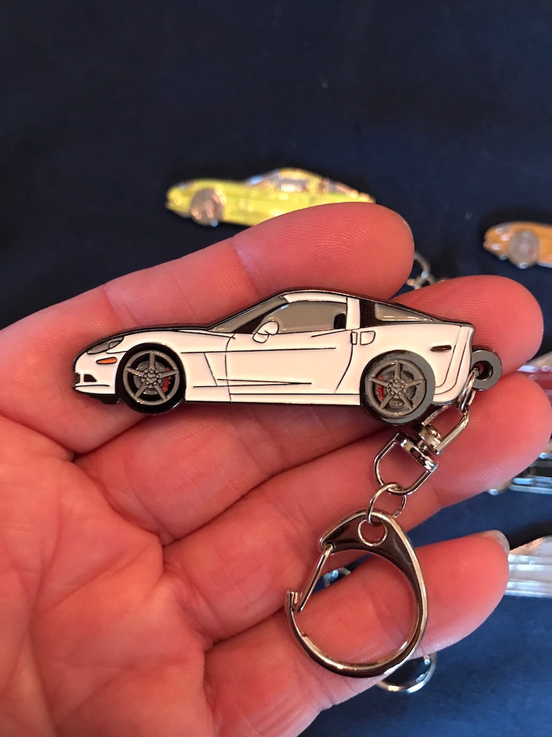 Corvette C6 Coupe silver Tire Version Keychains 8 Colors - Etsy