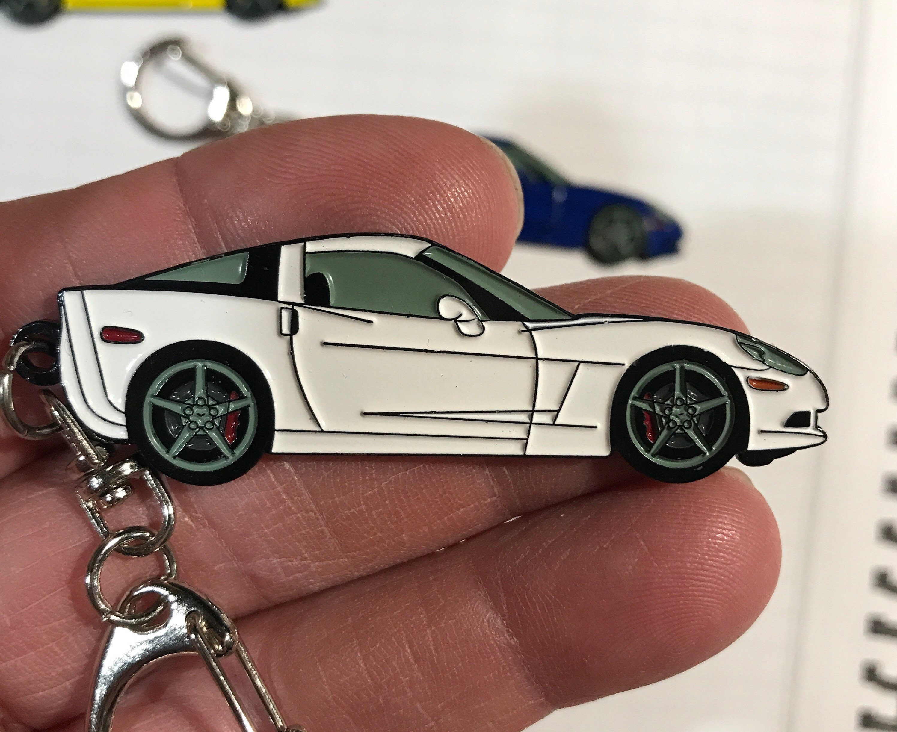 Cor Vette C6 Coupe Sports Car Keychains 7 Colors Available Enamel on ...