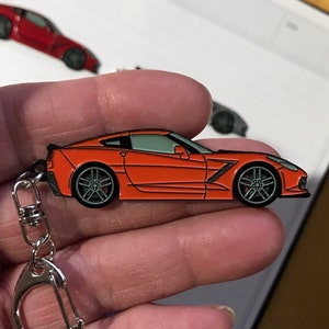 Corvette C7 Coupe Keychains 8 Colors Available Enamel on Metal - Etsy