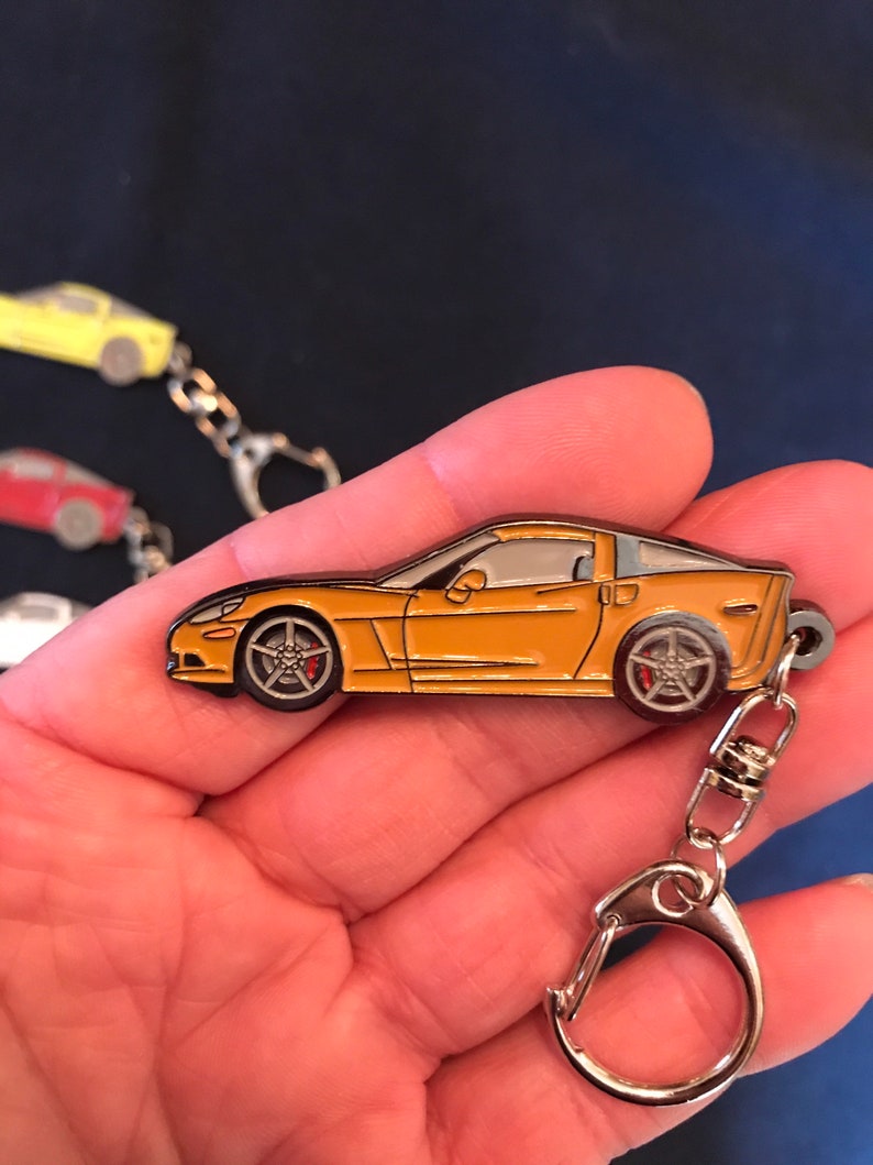 Corvette C6 Coupe silver Tire Version Keychains 8 Colors - Etsy