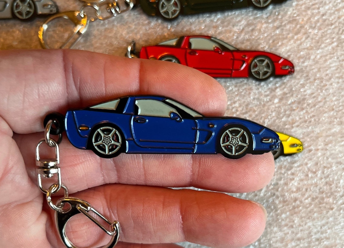Corvette C5 Coupe Keychains 8 Colors Available Enamel on Metal | Etsy