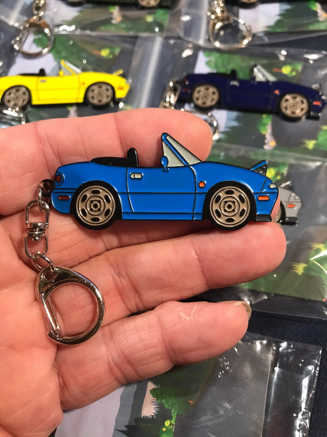NA Mazda Miata Keychain MARINER BLUE MX5 Top Down Lights Up - Etsy