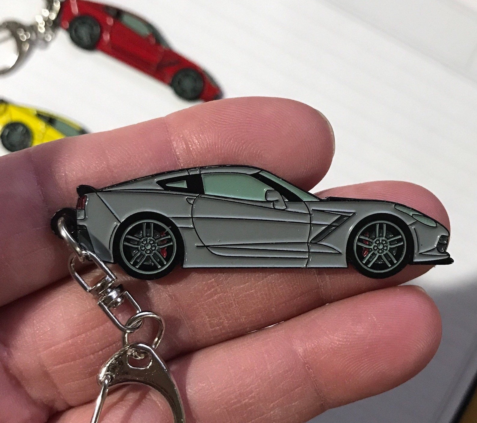 Corvette C7 Coupe Keychains 8 Colors Available Enamel on Metal | Etsy
