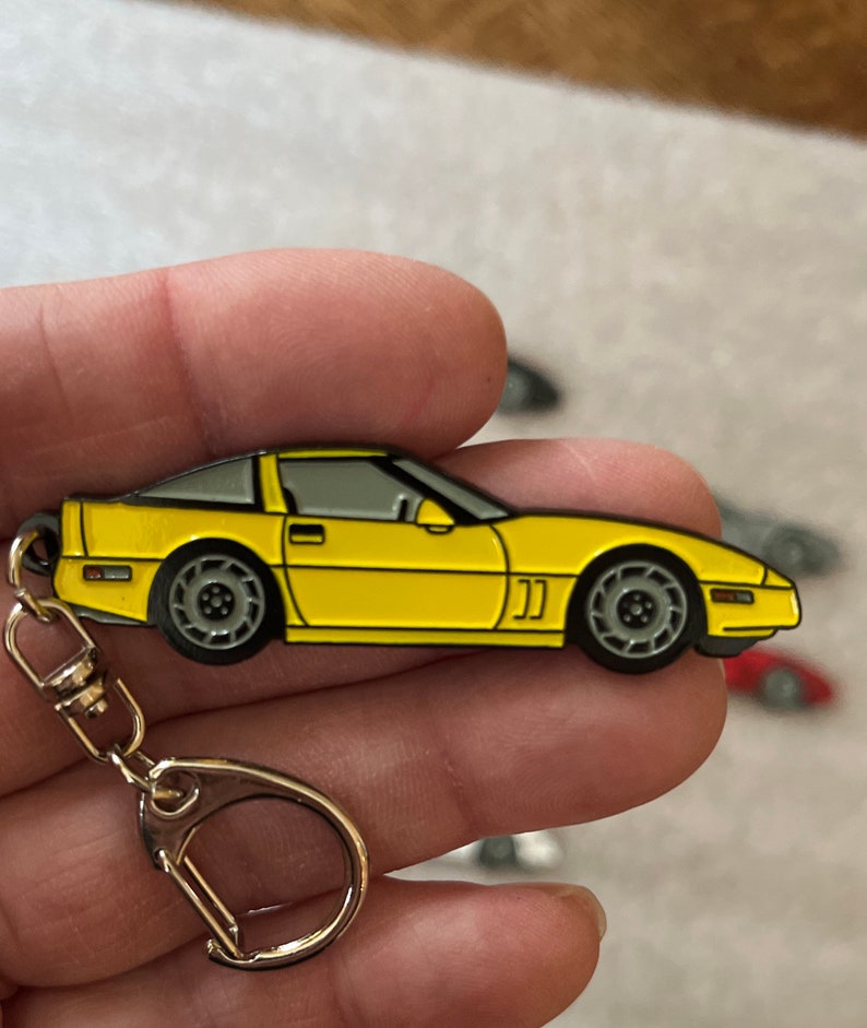 Corvette C4 Coupe Keychains 8 Colors Available Enamel on Metal - Etsy