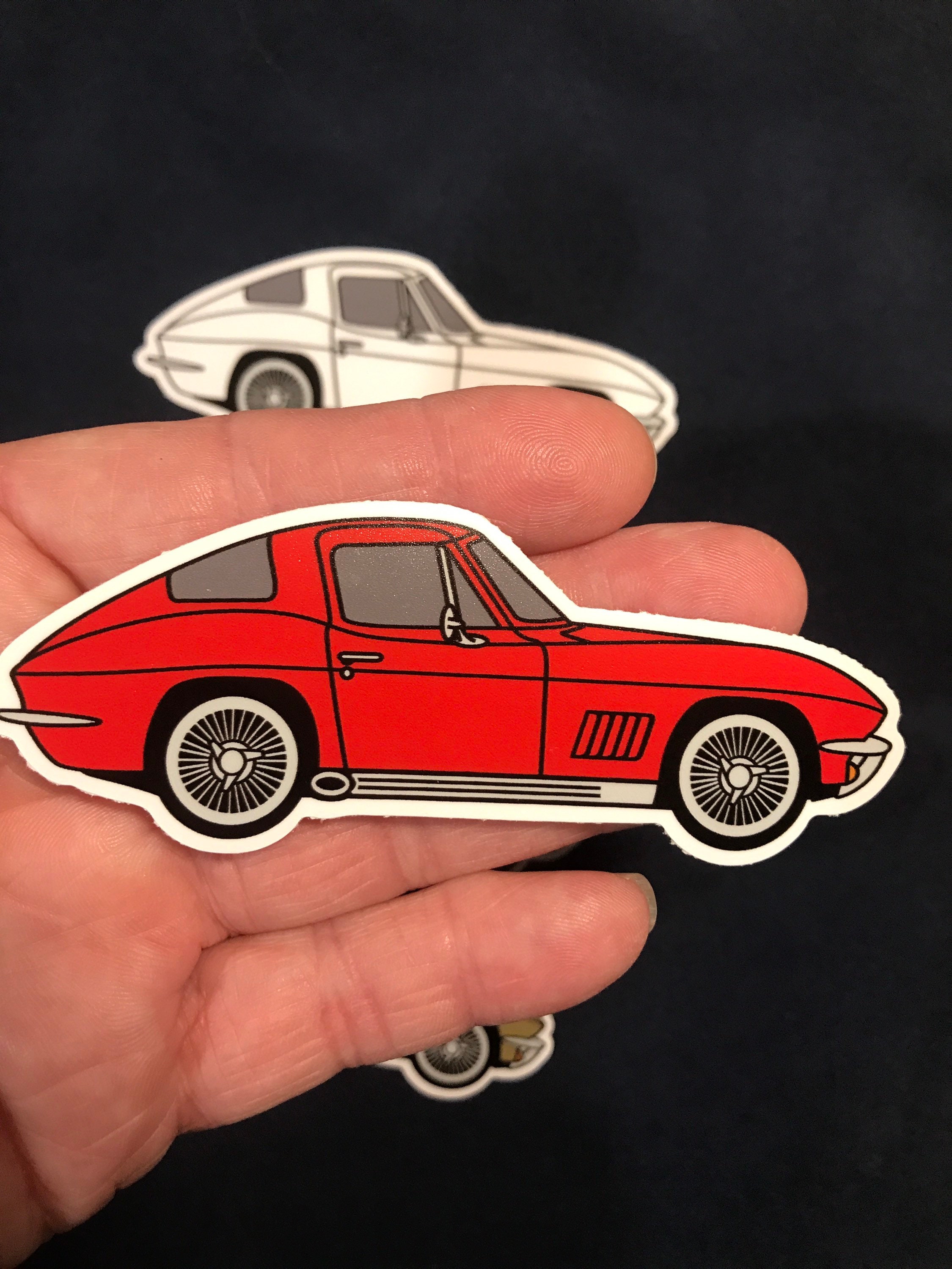 Corvette Stingray C2 STICKERS Coupe 5 Colors | Etsy