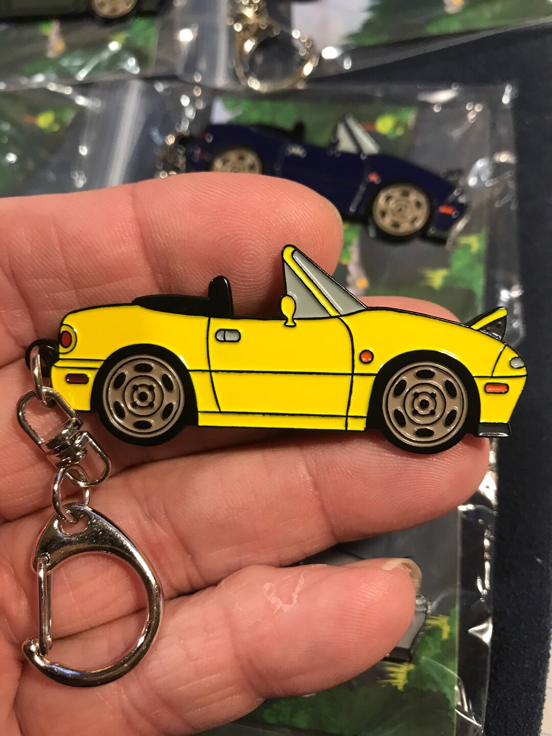 NA Mazda Miata YELLOW SUNBURST MX5 Enamel on Metal Keychain - Etsy