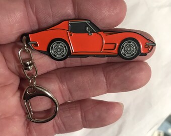 C3 corvette Baked Enamel Keychains GOLD/YELLOW stingray - Etsy