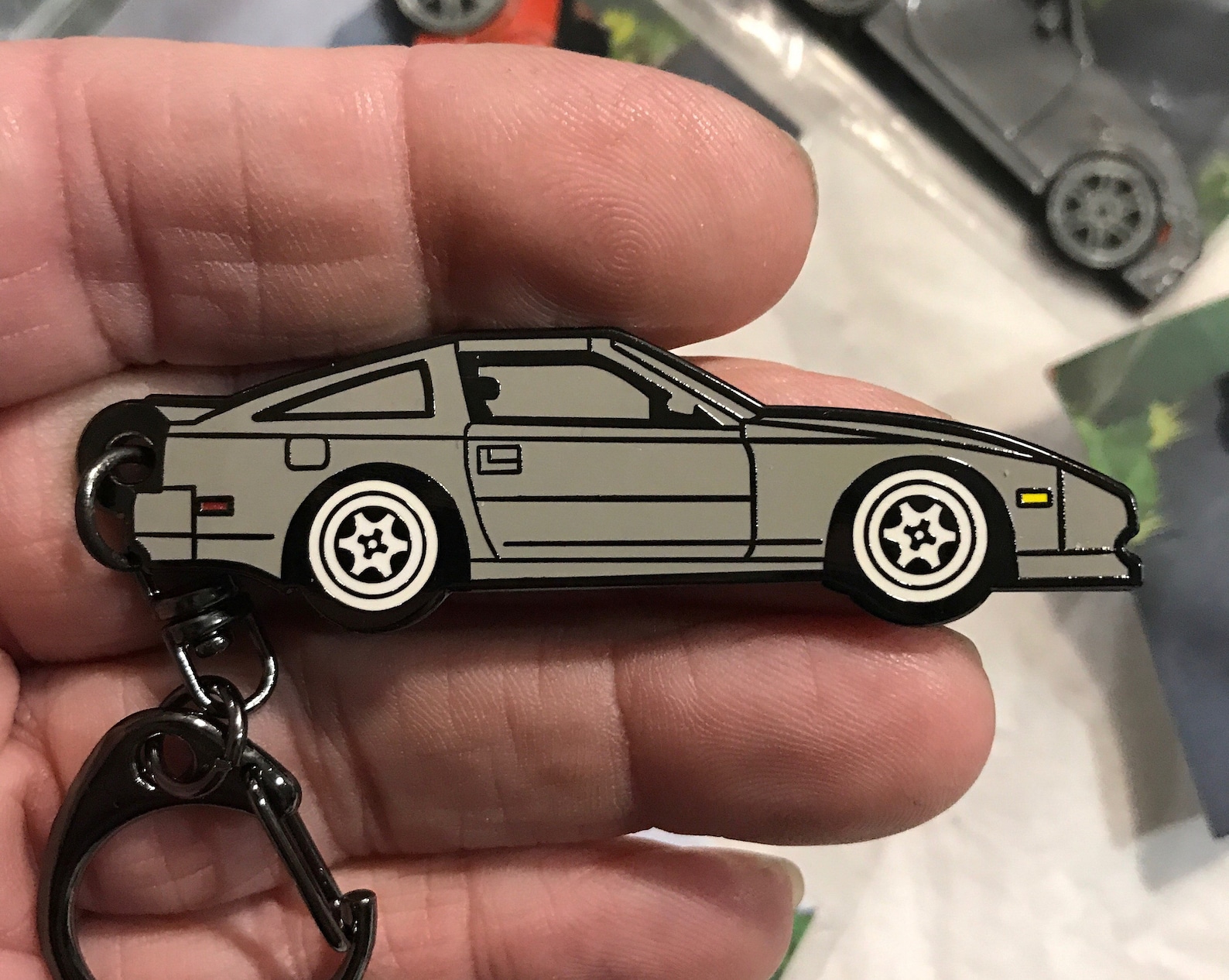 NIssan 300ZX-Z31 GRAY on metal BakedEnamel Keychains GRAY | Etsy