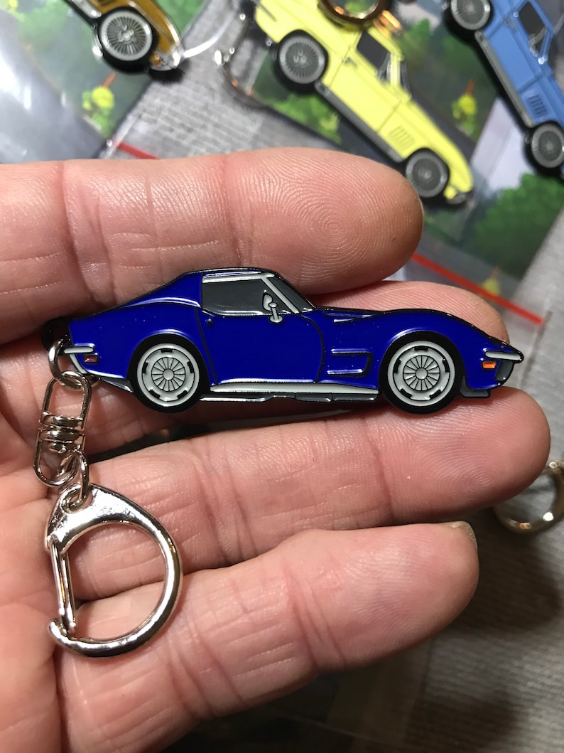 C3 corvette Enamel Keychains 7 Colors stingray coupe - Etsy