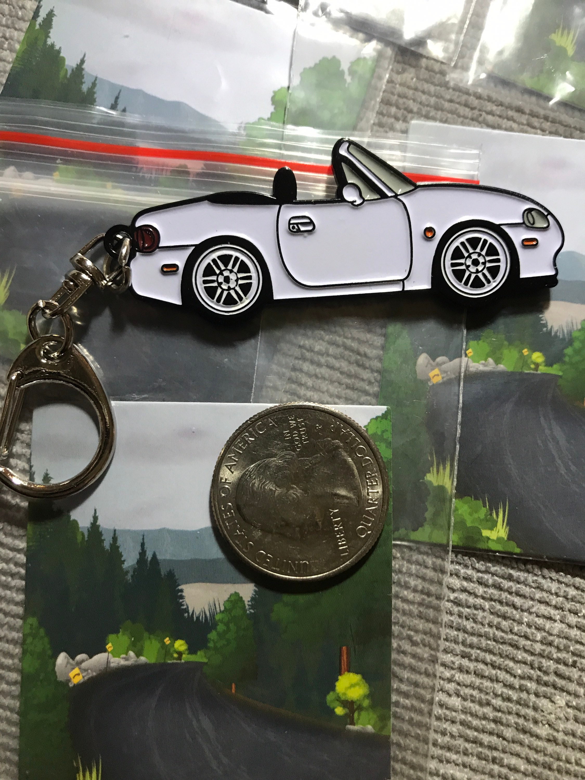 NB Miata Keychain Baked Enamel #keychains Car Great Gift! MX5, Roadster ...