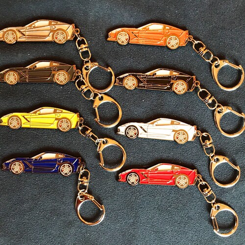 Corvette C6 Coupe Keychains 7 Colors Available Enamel on Metal - Etsy