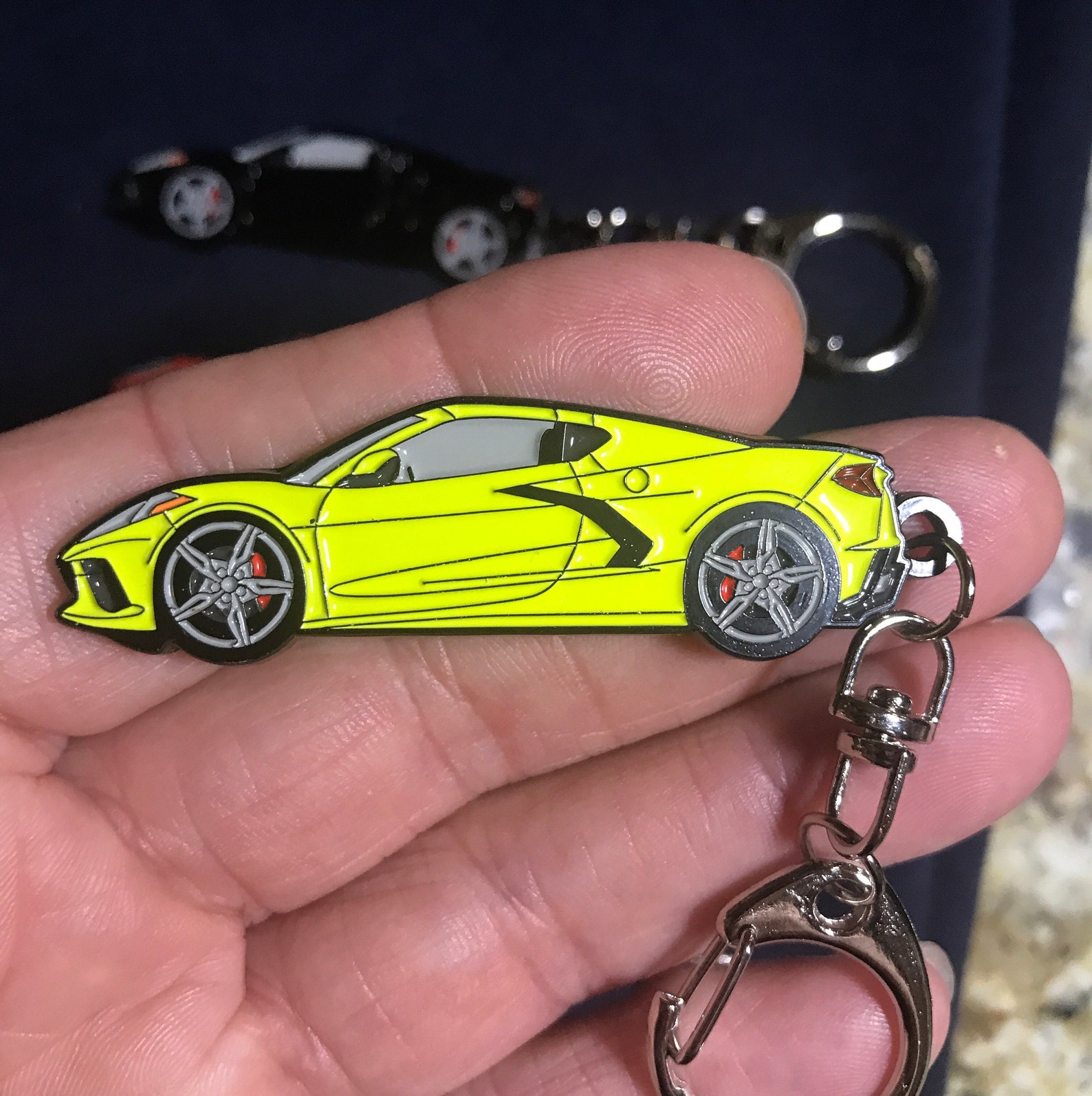 C8 Corvette Enamel on Metal Keychains Coupes in 8 Colors All - Etsy