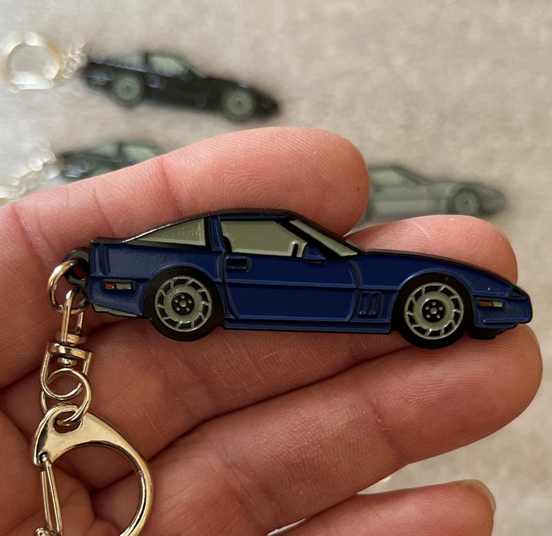 Corvette C4 Coupe Keychains 8 Colors Available Enamel on Metal - Etsy