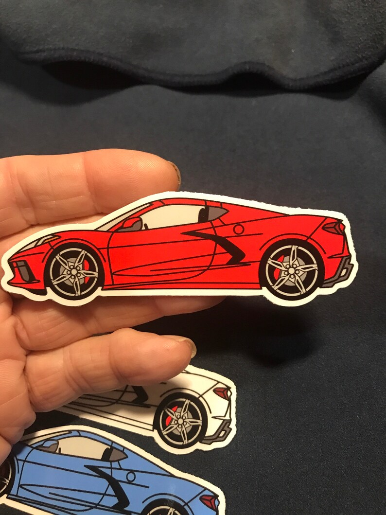 C8 STICKERS Corvette Stingray Red, White & Blue - Etsy
