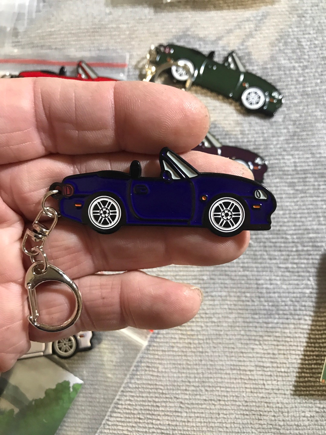 NB miata MX5 Baked Enamel keychains carpins STARLIGHT BLUE - Etsy