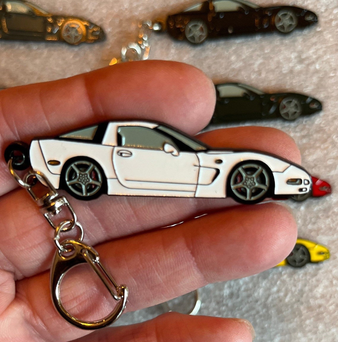 Corvette C5 Coupe Keychains 8 Colors Available Enamel on Metal | Etsy