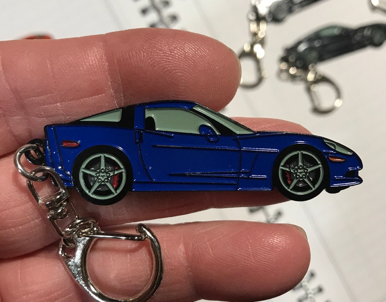 Corvette C6 Coupe Keychains 7 Colors Available Enamel on Metal - Etsy