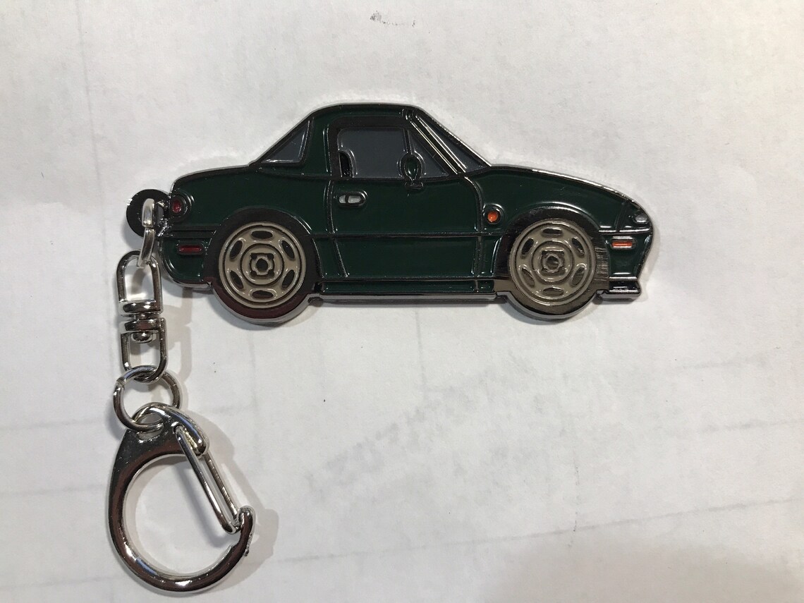 NA Miata MX5 BRG Hardtop keychain British Racing Green Auto | Etsy