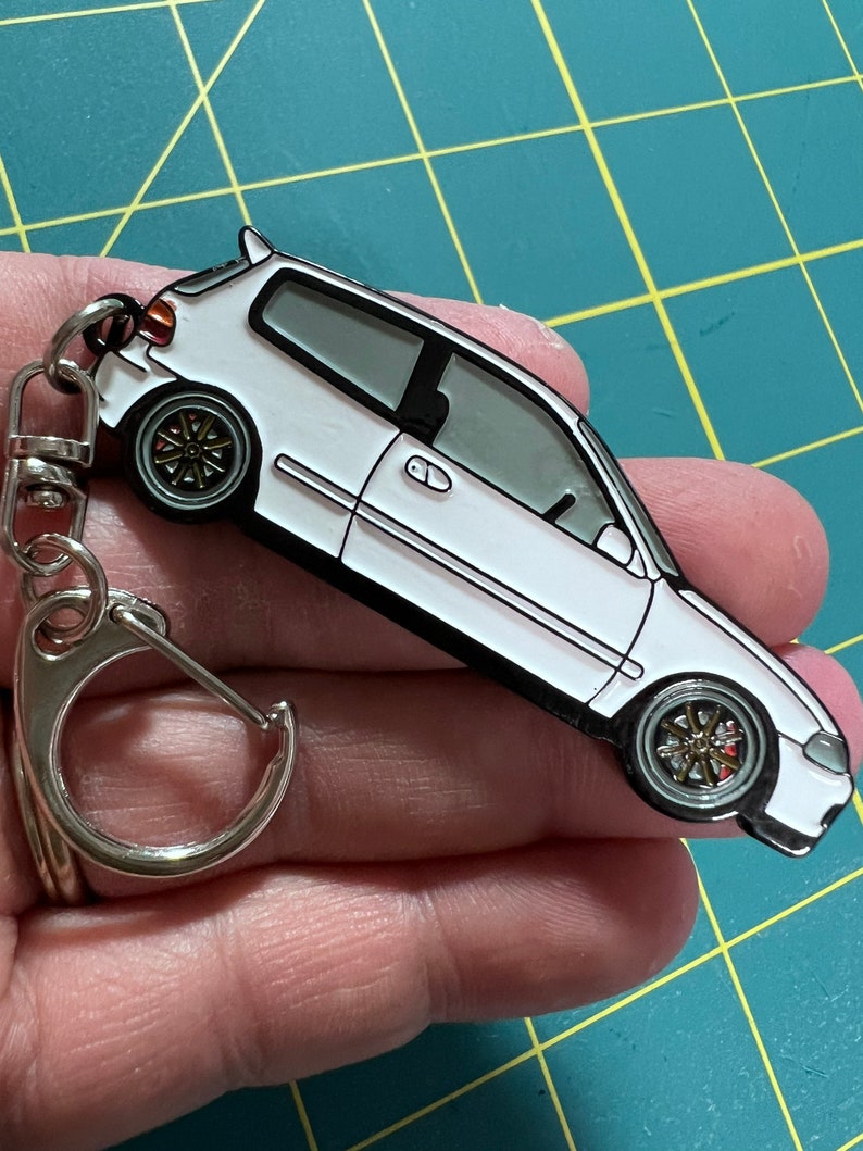 Honda 90s Civic EG Hatchback Keychains Enamel on Metal 8 - Etsy