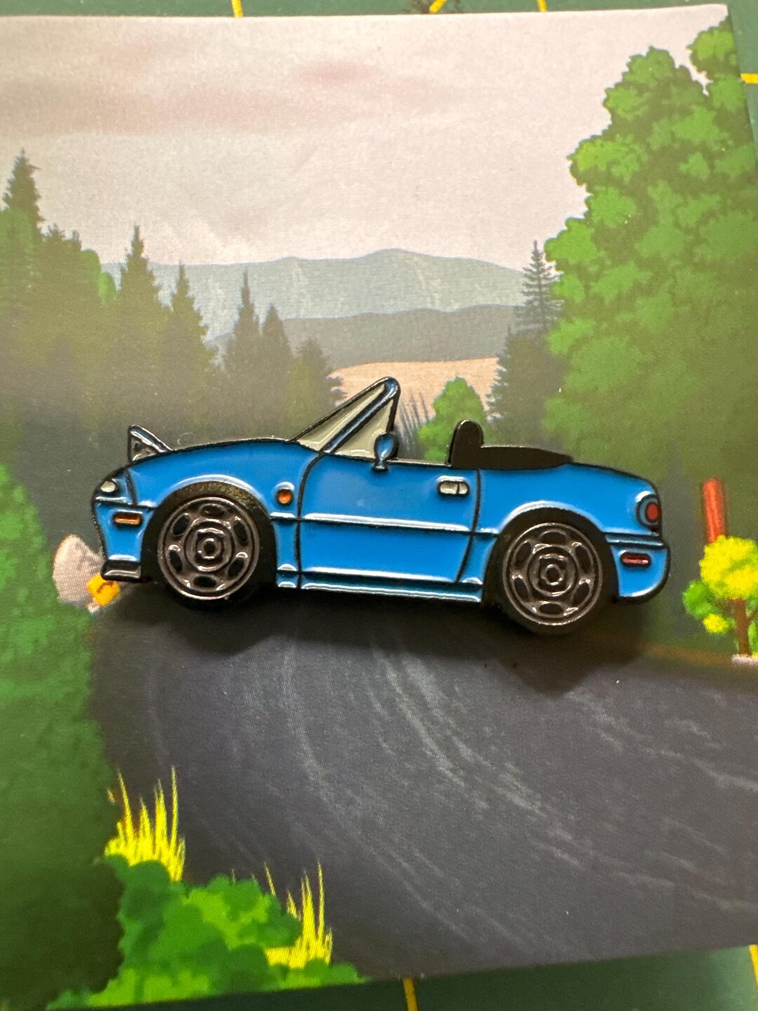 NA Mazda Miata MX5 Top Down & Pop Ups Up! Enamel Auto Lapel Pin MARINER ...