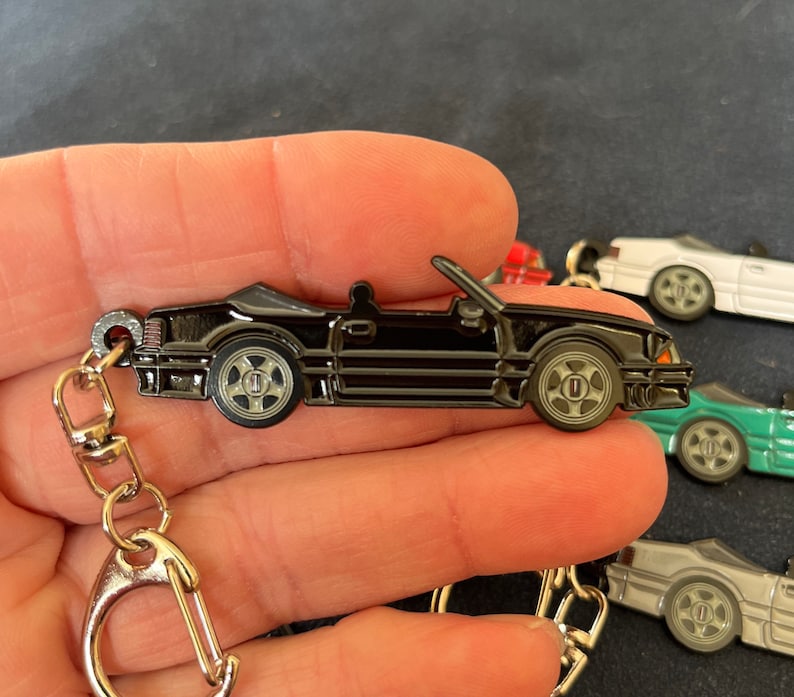 Ford Mustang CONVERTIBLE Fox Body Enamel on Metal Keychains - Etsy
