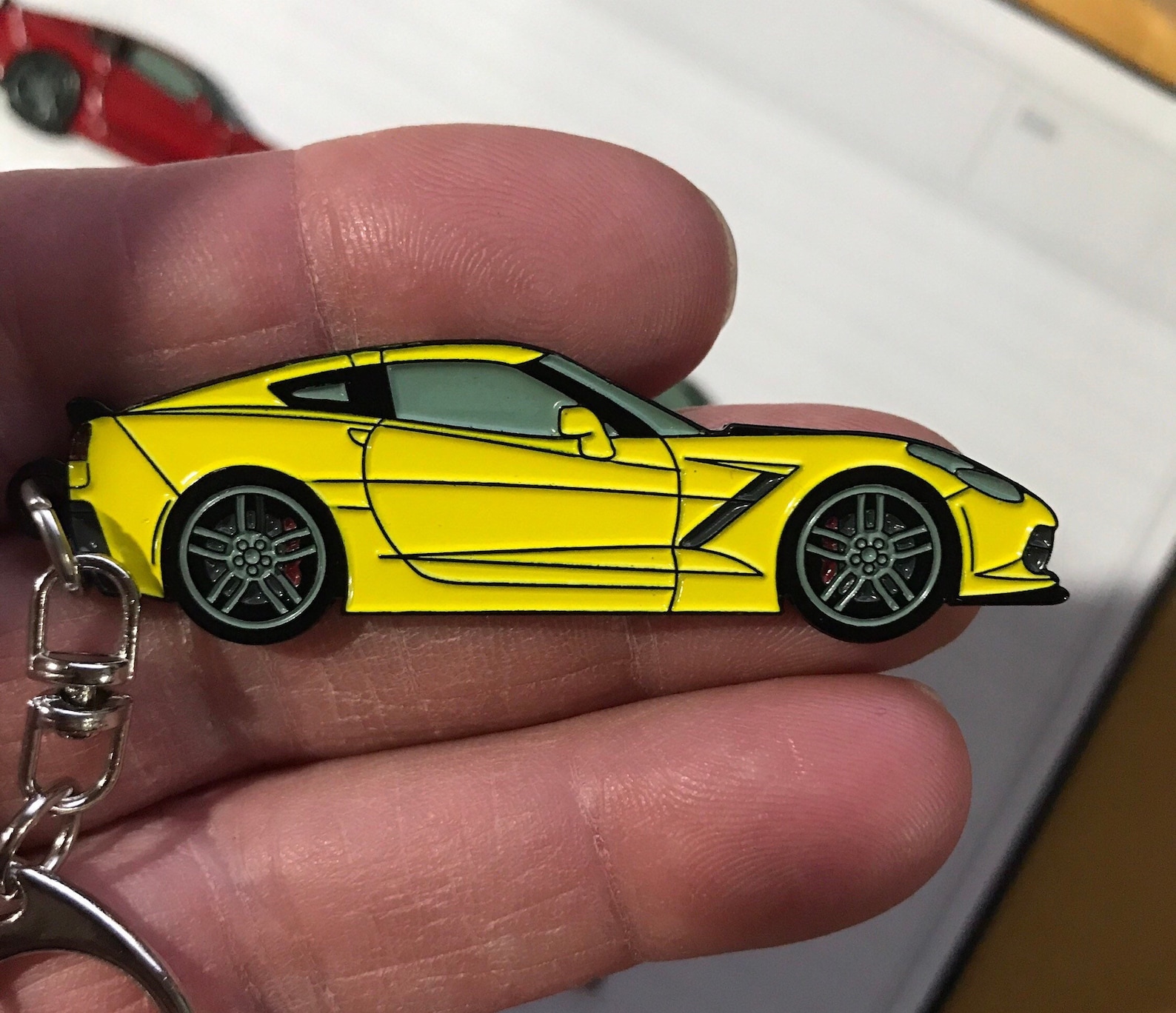 Corvette C7 Coupe Keychains 8 Colors Available Enamel on Metal - Etsy