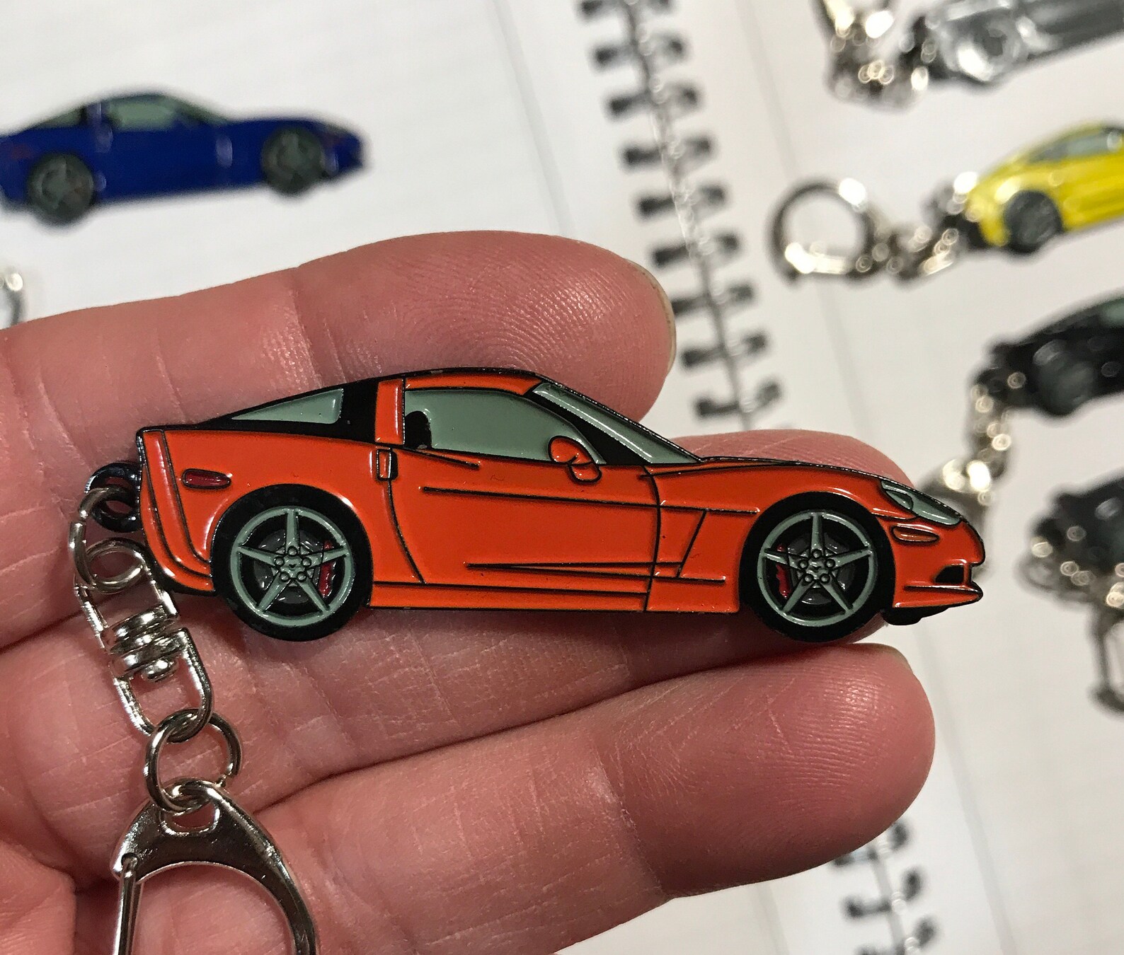 Corvette C6 Coupe Keychains 7 Colors Available Enamel on Metal - Etsy