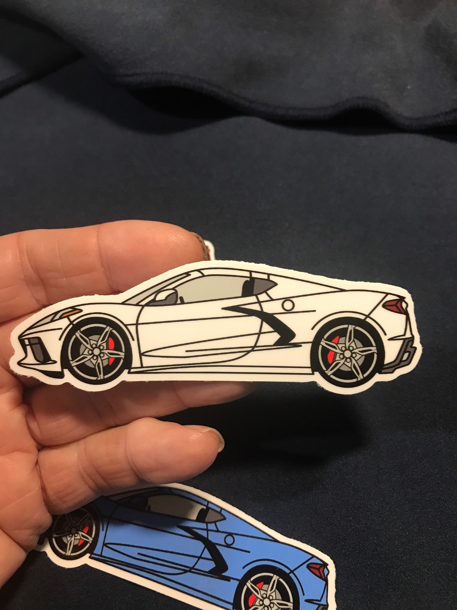 C8 STICKERS Corvette Stingray Red White & Blue - Etsy