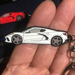 C8 Corvette Enamel on Metal Keychains Coupes in 8 Colors - All ...
