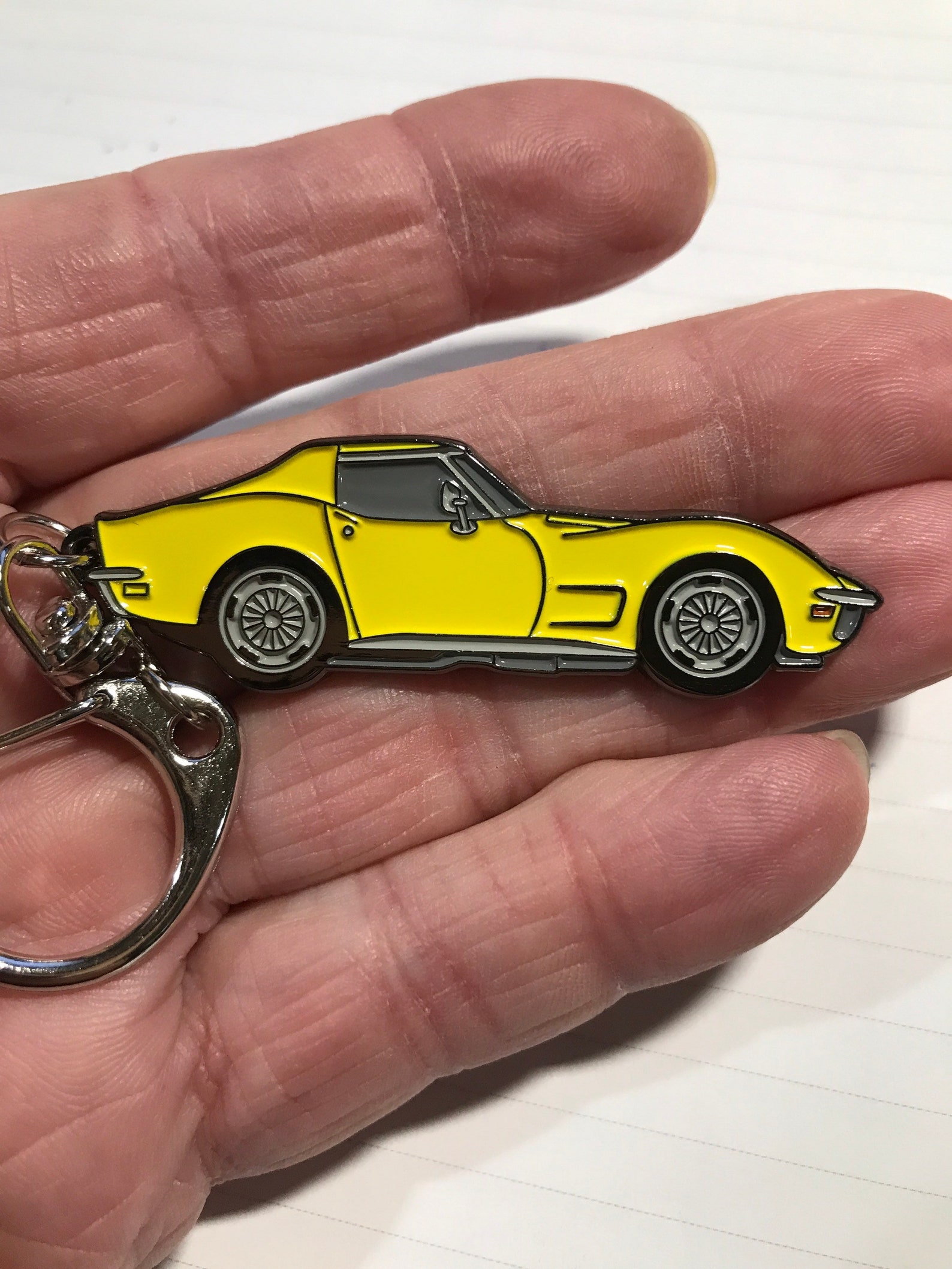 C3 corvette Baked Enamel Keychains GOLD/YELLOW stingray - Etsy