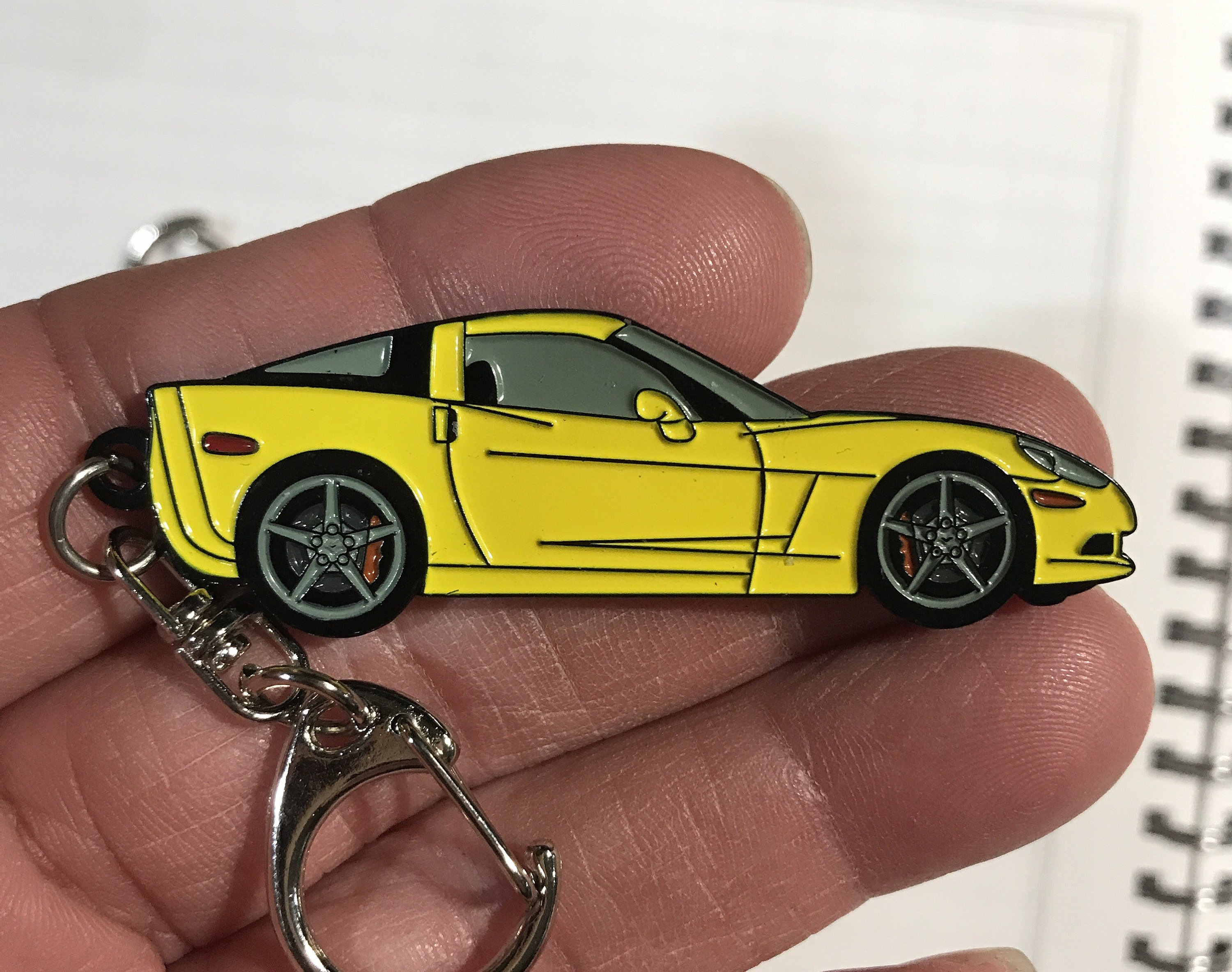 Cor Vette C6 Coupe Sports Car Keychains 7 Colors Available Enamel on ...