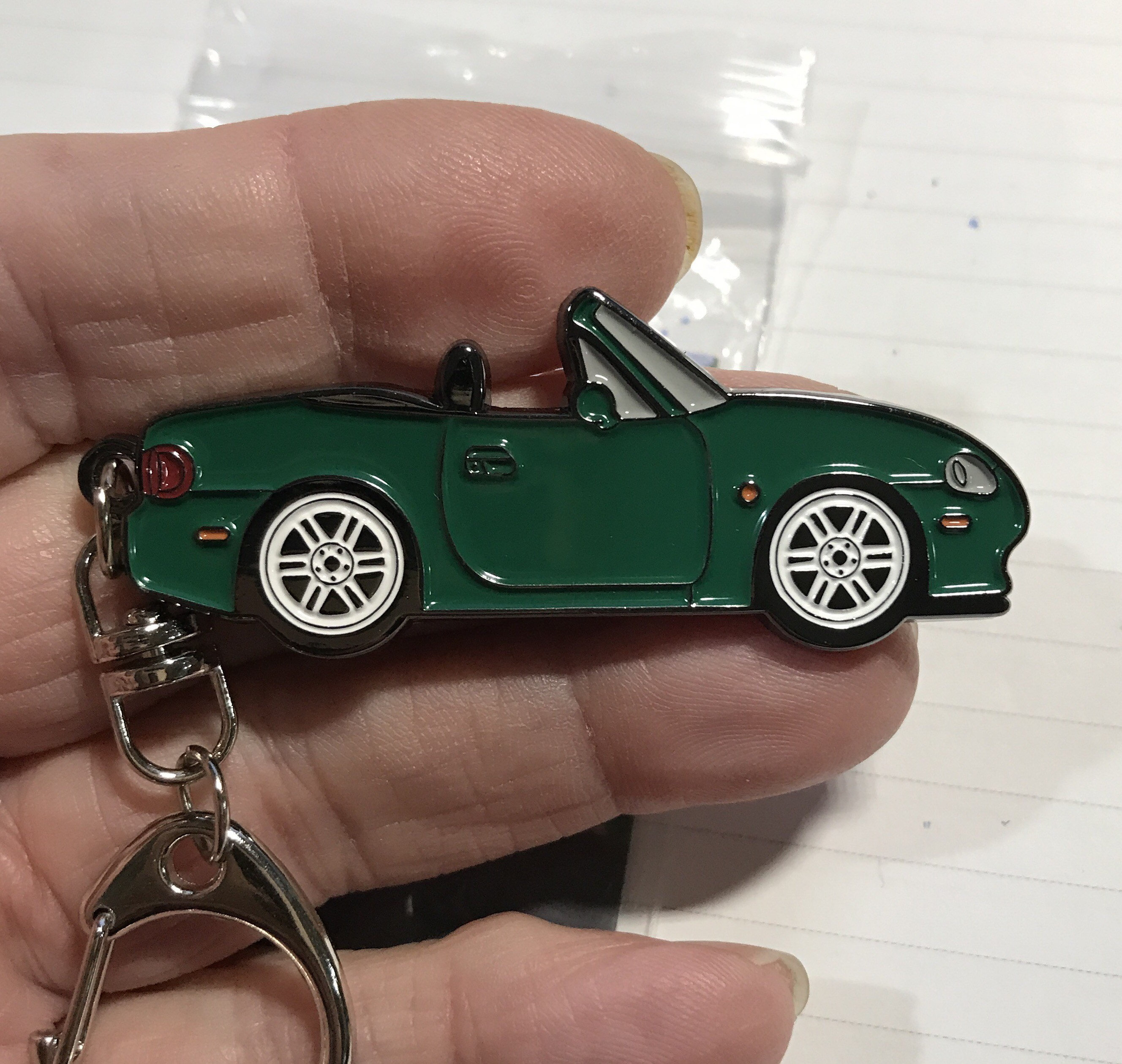Mazda Miata NB MX5 Key Chain BRG British Racing Green Enamel - Etsy