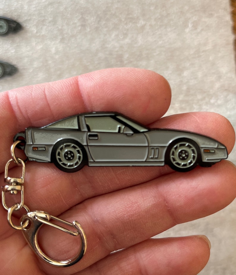 Corvette C4 Coupe Keychains 8 Colors Available Enamel on Metal - Etsy