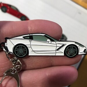 Corvette C7 Coupe Keychains 8 Colors Available Enamel on Metal - Etsy