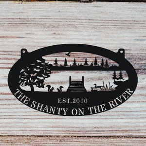 Metal Lake Sign , Camping Lake Sign , Lake Sign Customized With Your ...