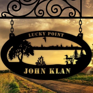 Metal Lake Sign , Camping Lake Sign , Lake Sign Customized With Your ...