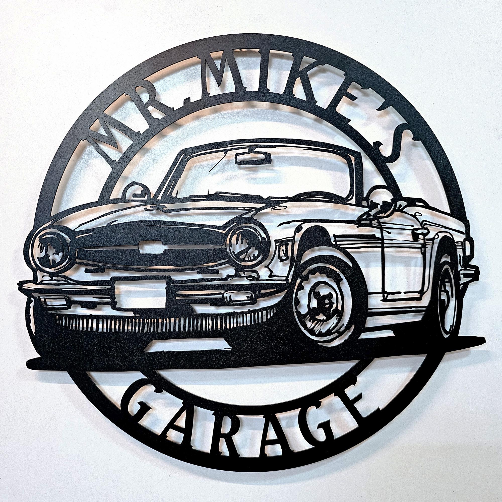 Triumph TR6 Metal Garage Sign: Personalized Car Wall Art - Etsy