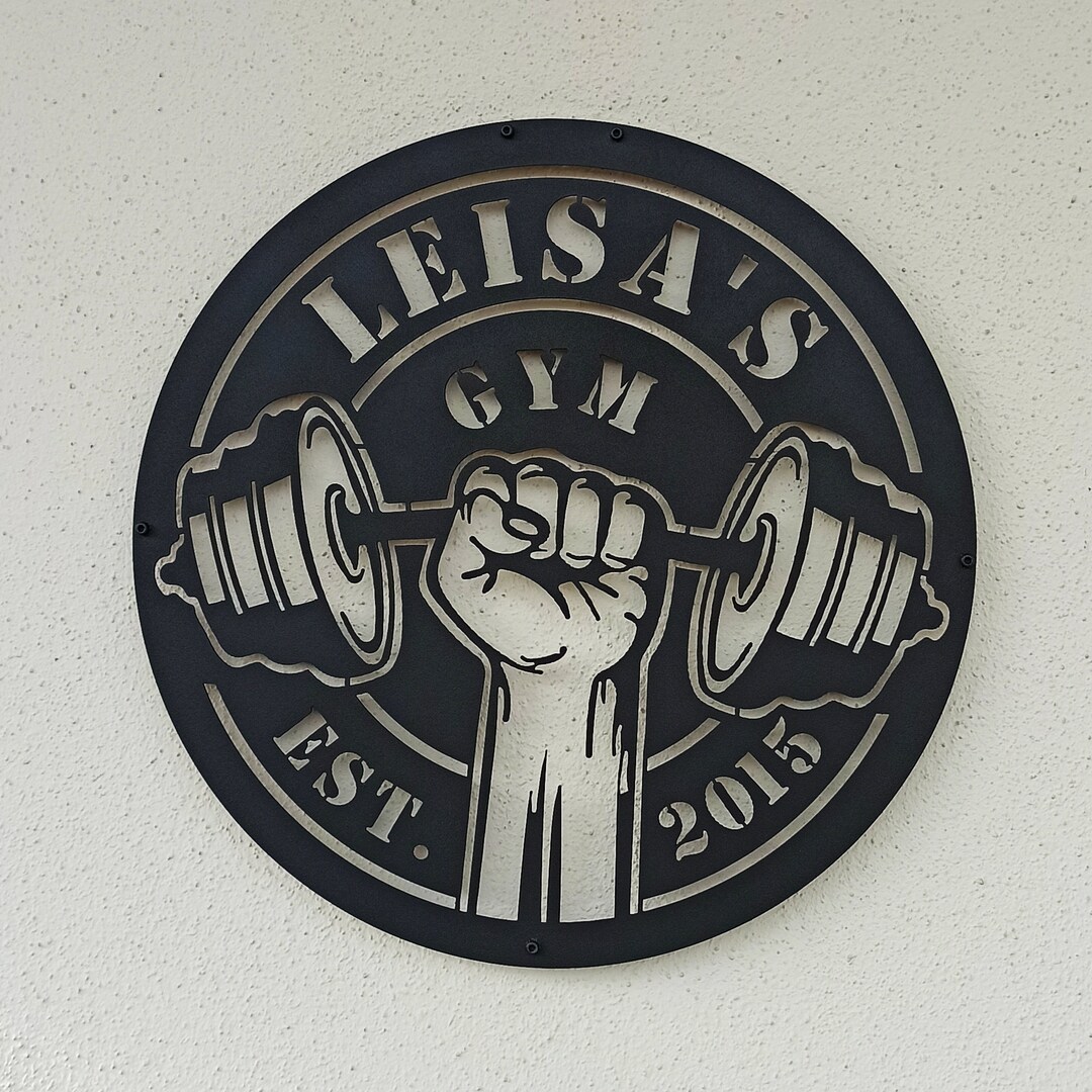 Custom Metal Gym Sign, Gym Sign, Personalized Home Gym Sign, Fitness ...
