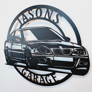 Bmw M3 E46 Metal Sign, M3 Sign, Bmw Garage, Bmw Wall Art, Bmw ...