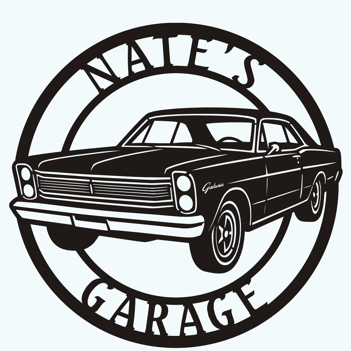 Ford Galaxie 500 Metal Garage Sign: Custom Classic Car Wall Decor, 1959 ...