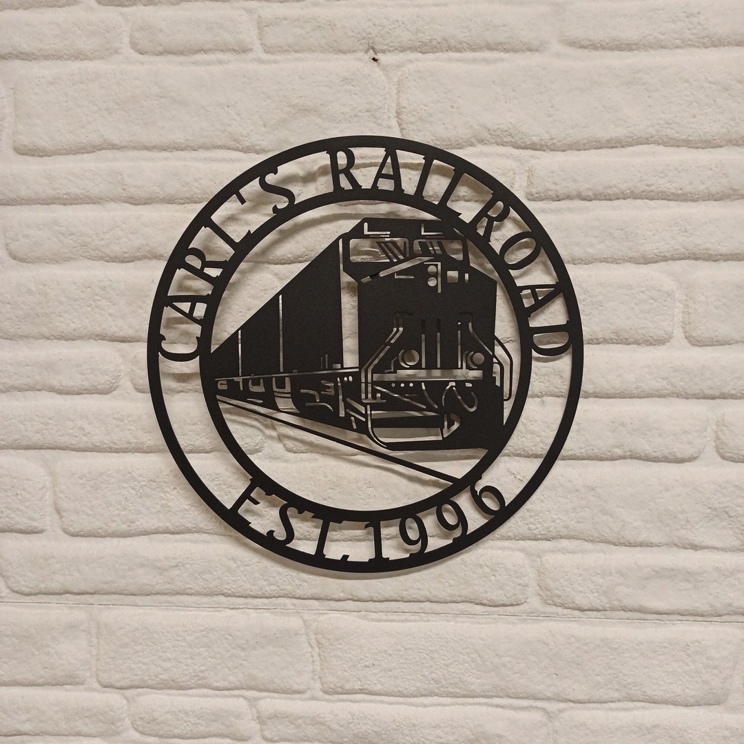 Railroad Signs, Railway Sign, Train Sign, Train Room, Train Decor ...