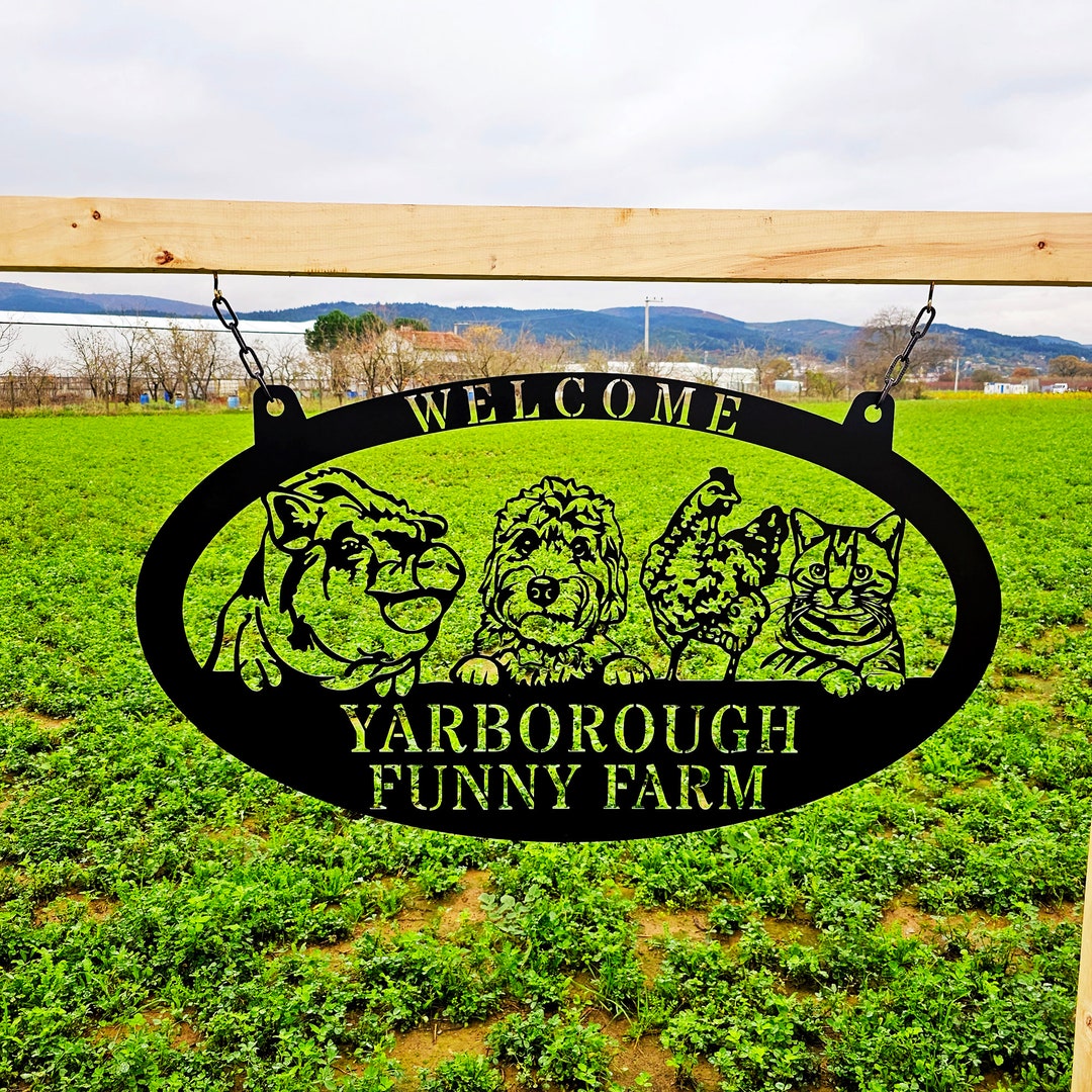 Personalized Farm Sign With Established Date, Metal Sign Personalized ...